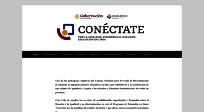 Welcome to Conectate.conapred.org.mx - - CONÉCTATE