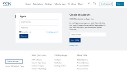 Welcome to Hq.ssrn.com - SSRN Sign in Join