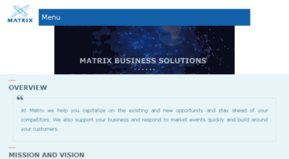 Welcome to Matrixbizsols.com - Matrix Business Solutions