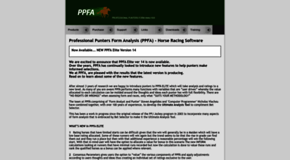 Welcome to Ppfa.com.au - PPFA - Horse Racing Prediction Software