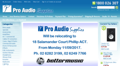 Welcome to Proaudio.com.au - Pro Audio Supplies - Proudly Serving Australia's Musical Community ...